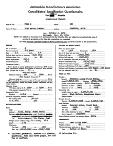 1951 Ford AMA Specification Sheets for Deluxe-Custom-Wagons -I6 ...